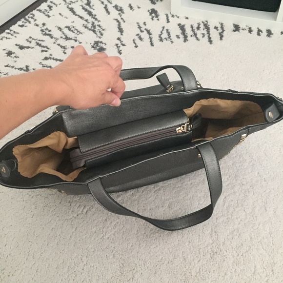 Bags | Pewter Bag With Gold Studs | Poshmark